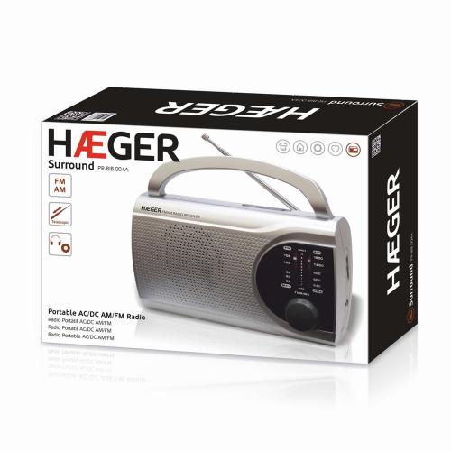 AM / FM radio. AC / DC Surround - HAEGER Home Appliances