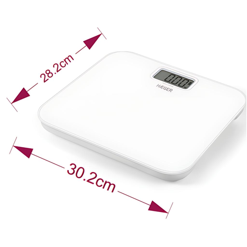 HAEGER Kinetic Digital Bathroom Scale – 180 kg, 100 g, Battery-Free ...