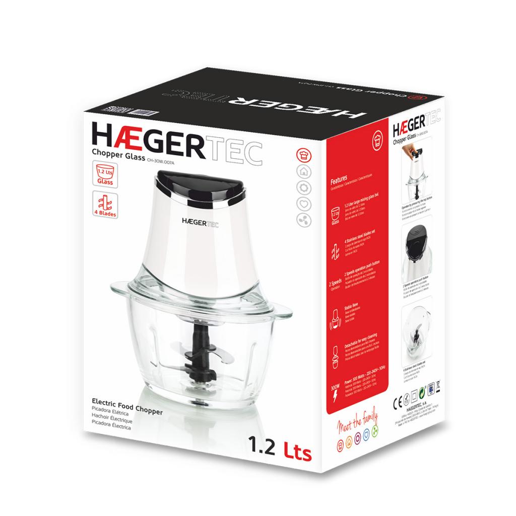 Electric food chopper CHOPPER GLASS - 300W - HAEGER Home Appliances