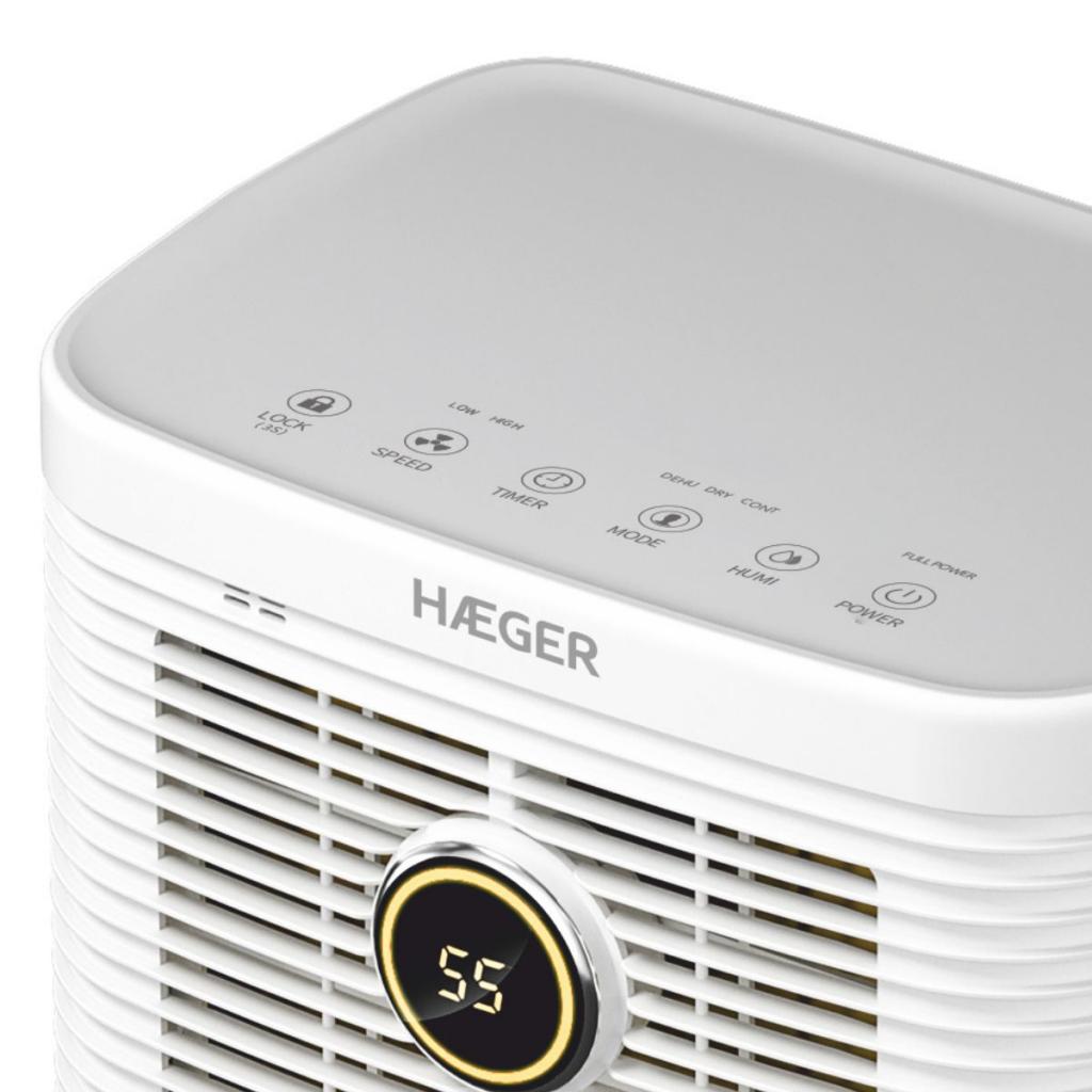 Digital Dehumidifier HAEGER Digi Desumi - 10L/day, 240W, 20m2 - HAEGER ...