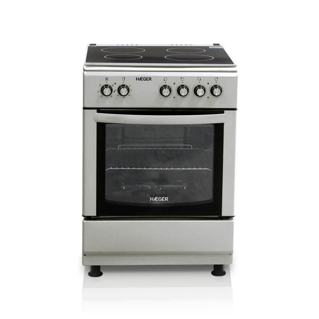 Electric Cooker with Ceramic Vitroceramic Hob 60x60 - 4 Zones, Ceramic ...