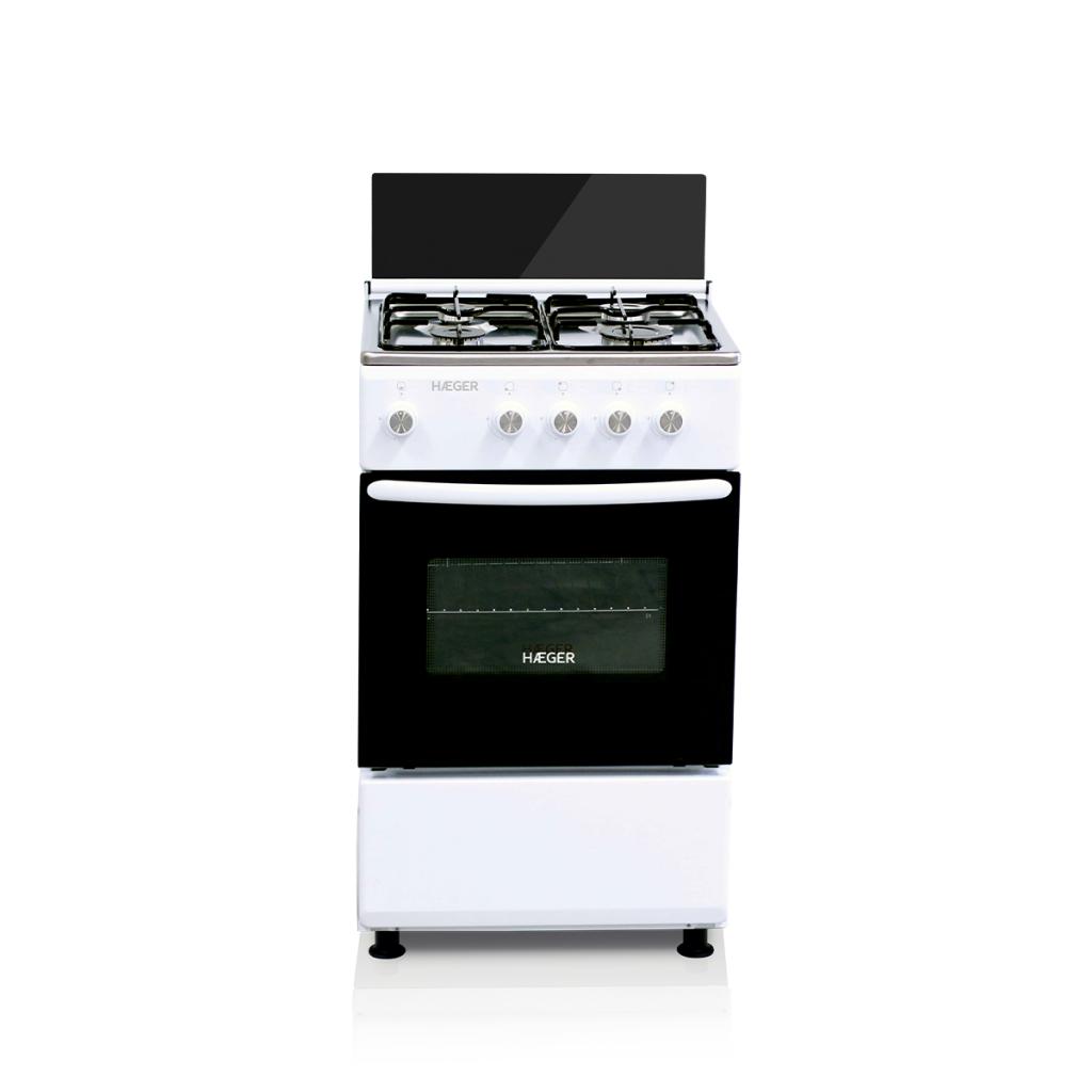 Gas Cooker HAEGER 50×50 – 46 Litres, 4 Zones, White - HAEGER Home ...