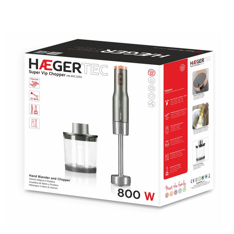 Hand blender HAEGER SUPER VIP CHOPPER - 800W - HAEGER Home Appliances