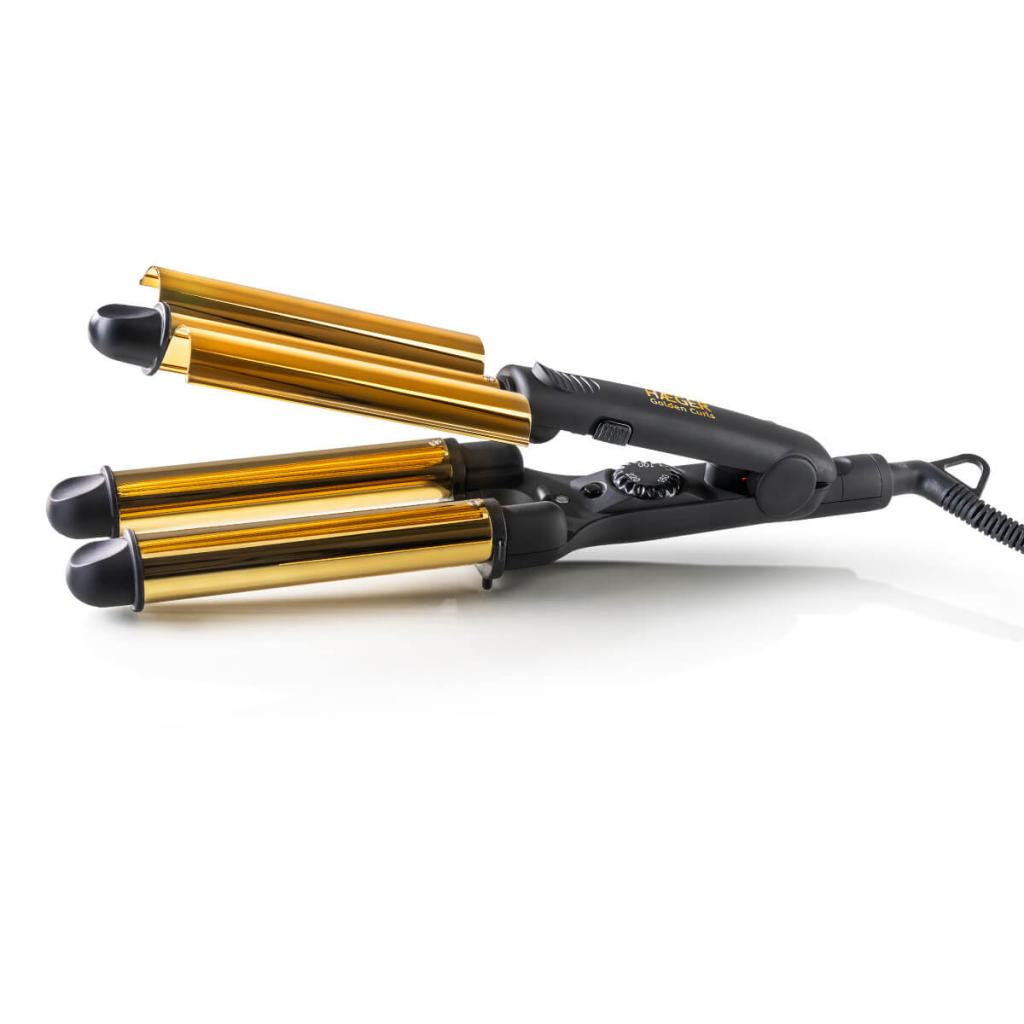 Triple Barrel Curling Iron HAEGER Golden Curls - HAEGER Home Appliances