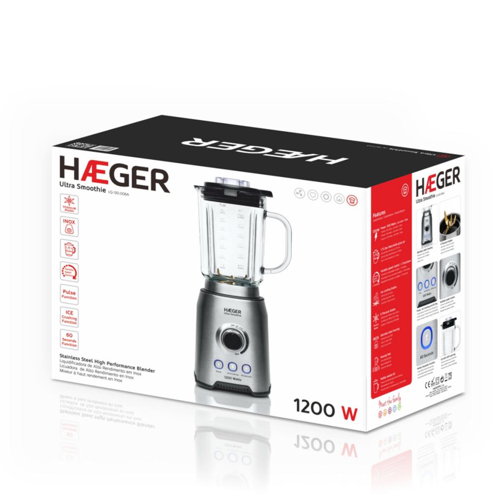 Blender HAEGER ULTRA SMOOTHIE - 1200W - HAEGER Home Appliances