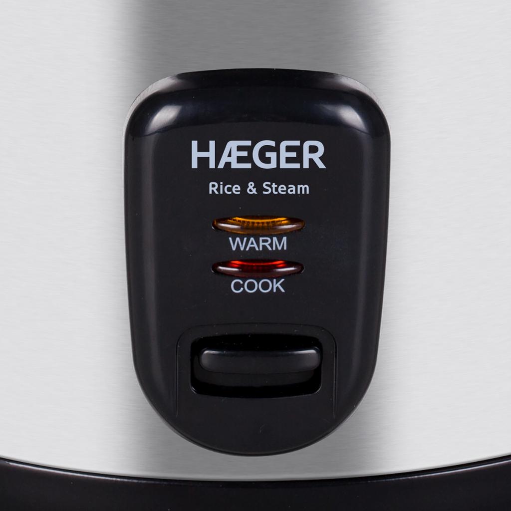 Electric Rice Cooker HAEGER Rice & Steam - 1.8 L, 700W, Stainless Steel ...